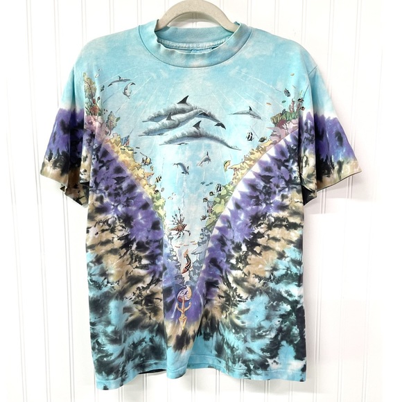 Liquid Blue | Shirts | Vintage X Liquid Blue 9s Aquatic Aop Tiedyed Tee ...